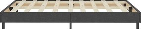 Postel boxspring šedá textil 160 x 200 cm 287457