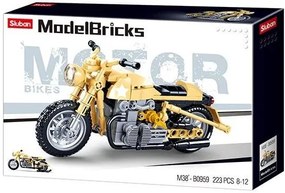 Stavebnice sluban model bricks m38-b0959 armádní motorka