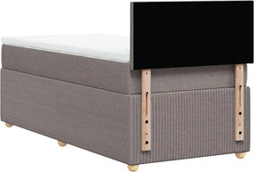 Box spring postel s matrací taupe 90x200 cm textil 3287336