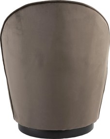 Sametové taupe klubové křeslo Cody - 57*57*73 cm