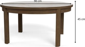 Konferenční stolek Southampton 90 cm béžový/kouřový dub