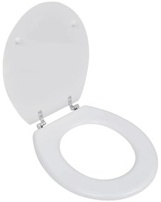 WC sedátko MDF s víkem jednoduchý design bílé 140801