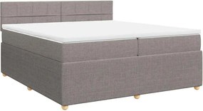 Box spring postel s matrací taupe 200x200 cm textil 3289867