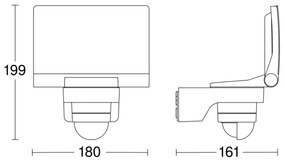 STEINEL 82086 - LED Reflektor se senzorem XLED PROTECT LED/13,6W/230V IP44 černá