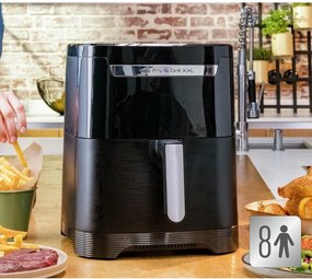 Černá horkovzdušná fritéza Easy Fry &amp; Grill XXL EY801815 – Tefal