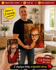 Foto obraz z vlastní fotky na plátno – Romantická klasická olejomalba