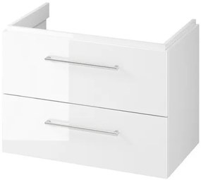 Cersanit Larga, závěsná umyvadlová skříňka 80cm, bílá lesklá, S932-073