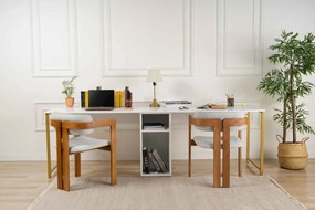 Designový psací stůl Geillis 240 cm bílý