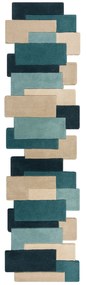 Flair Rugs koberce Běhoun Abstract Collage Teal ROZMĚR: 60x230