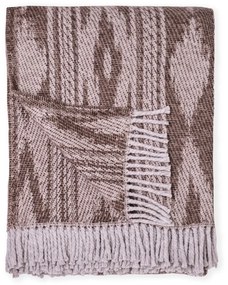 Hnědý pléd s podílem bavlny Euromant Zanzibar, 140 x 180 cm