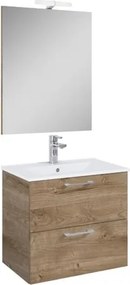 Koupelnová sestava s umyvadlem Ceramia Lea 61,5x55x41,7 cm dub LEASET60D