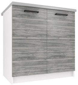 Kuchyňská skříňka Belini spodní 80 cm šedý antracit Glamour Wood s pracovní deskou  TOR SD80/0/WT/GW/0/B1