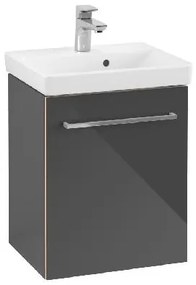 Villeroy & Boch Avento - Umyvadlová skříňka, 430x514x352 mm, 1 dvířka, Crystal Grey A88700B1