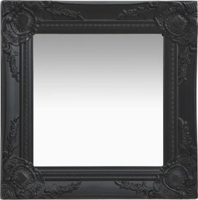 vidaXL Nástěnné zrcadlo barokní styl 40 x 40 cm [320306] Barva: Černá