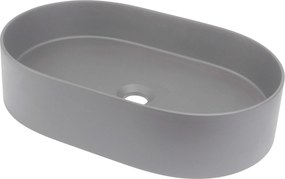 Deante Silia, granitové umyvadlo na desku 550x350x125 mm, šedá metalíza, DEA-CQS_SU6S