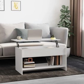 vidaXL Konferenční stolek 102 x 50 x 52,5 cm kompozitní dřevo [809647] Barva: bílá s vysokým leskem