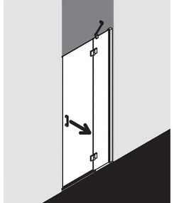 Kermi Osia Dveře 100 cm, čiré sklo, pravé