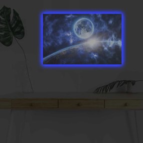 Obraz s LED osvětlením VESMÍRNÁ ODYSEA 45 x 70 cm