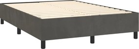 Box spring postel s matrací tmavě šedá 140x200 cm samet 3137726