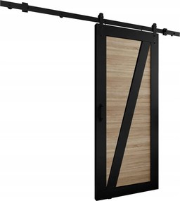 Posuvné dveře LOFT ADIO 3 černý + dub sonoma 80