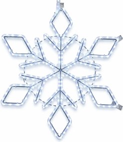 Easy Fix 2D LED světelná vločka XI, Ø 89 cm, ledově bílá, závěsný, hliník