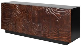 Designová komoda Zion 175 cm tmavě hnědá akácie