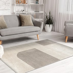 Dywany Łuszczów, Kusový koberec Fusion 0805 cream/beige, 80x150, béžová, kancelář