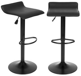 modernHOME Barová židle, otočná podnožka, výškově nastavitelná, černá ekokůže