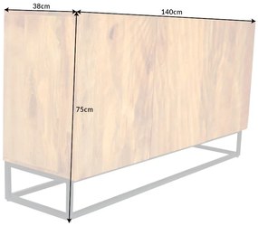 Designová komoda Shayla 140 cm hnědé mango