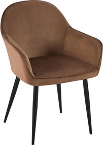 Jídelní židle Boise samet – hnědá