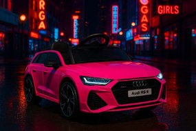 Elektrické autíčko Audi RS 6 růžové