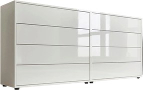 XXXLutz ŠIROKÁ KOMODA, bílá, vysoce lesklá bílá, 158/73/33 cm MID.YOU - Široké komody - 001067001401