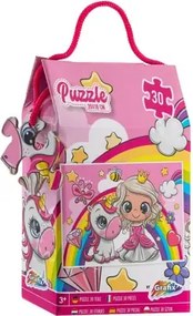 GRAFIX Puzzle Princezna a jednorožec / 30 dílků / od 3 let