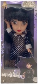Wednesday Addams Family figurky, mix druhů Varianta: G - panenka puntíkaté šaty (15 cm)