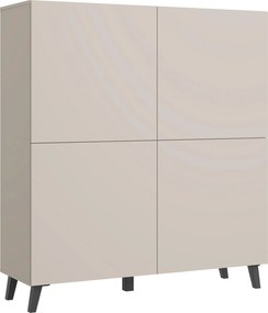 XXXLutz VYSOKÁ KOMODA, béžová, kašmírová, 120/128/39 cm P & B - Online Only komody - 002778008203