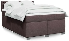 Box spring postel s matrací tmavě hnědá 140x190 cm textil 3288200