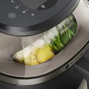 Philips NA543/00 černo-zlatá / Horkovzdušná fritéza / 2000 W / objem 7