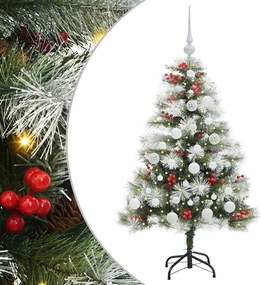 Umělý vánoční stromeček Zelená a bílá 120 cm PVC, kov a plast 3395164