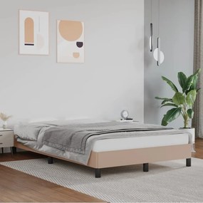 Rám postele bez matrace cappuccino 120x190 cm umělá kůže 3269624