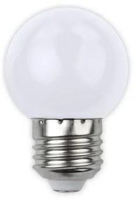Barevná LED žárovka E27 1W 30lm bílá