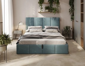 ComfortMatrace Čalouněná postel se zvedacím roštem a úložným prostorem Valencia Barva: Krémová/Cream, Rozměr: 90x200 cm, Výška čela u hlavy: 100 cm
