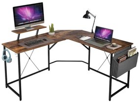 Rohový kancelářský stůl AMORA Rustic