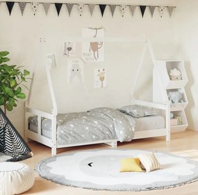 vidaXL Dětská postel 80 x 160 cm masivní borové dřevo [834461] Barva: Bílá