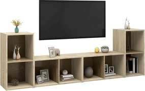 TV skříňky 4 ks dub sonoma 72 x 35 x 36,5 cm kompozitní dřevo 3079973