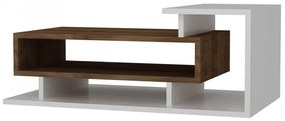 Konferenční stolek Spring 90 cm bílý/hnědý