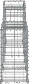 Klenuté gabionové koše 5 ks 300x30x60/80 cm pozinkované železo 3146488