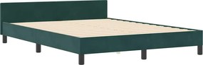 Postel s boxspringem s čelo Tmavě zelená 140 x 200 cm samet 3344882