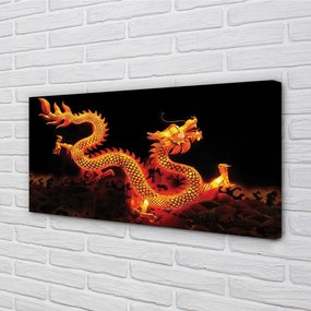 Obrazy na plátně Gold dragon 120x60 cm