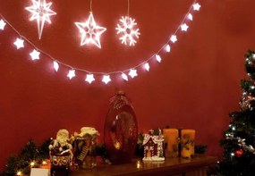 Nexos 32828 Vánoční dekorace na okno - sada 3 hvězda a vločka LED