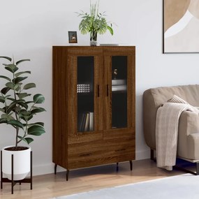 vidaXL Skříň highboard 69,5 x 31 x 115 cm kompozitní dřevo [828320] Barva: bílá s vysokým leskem